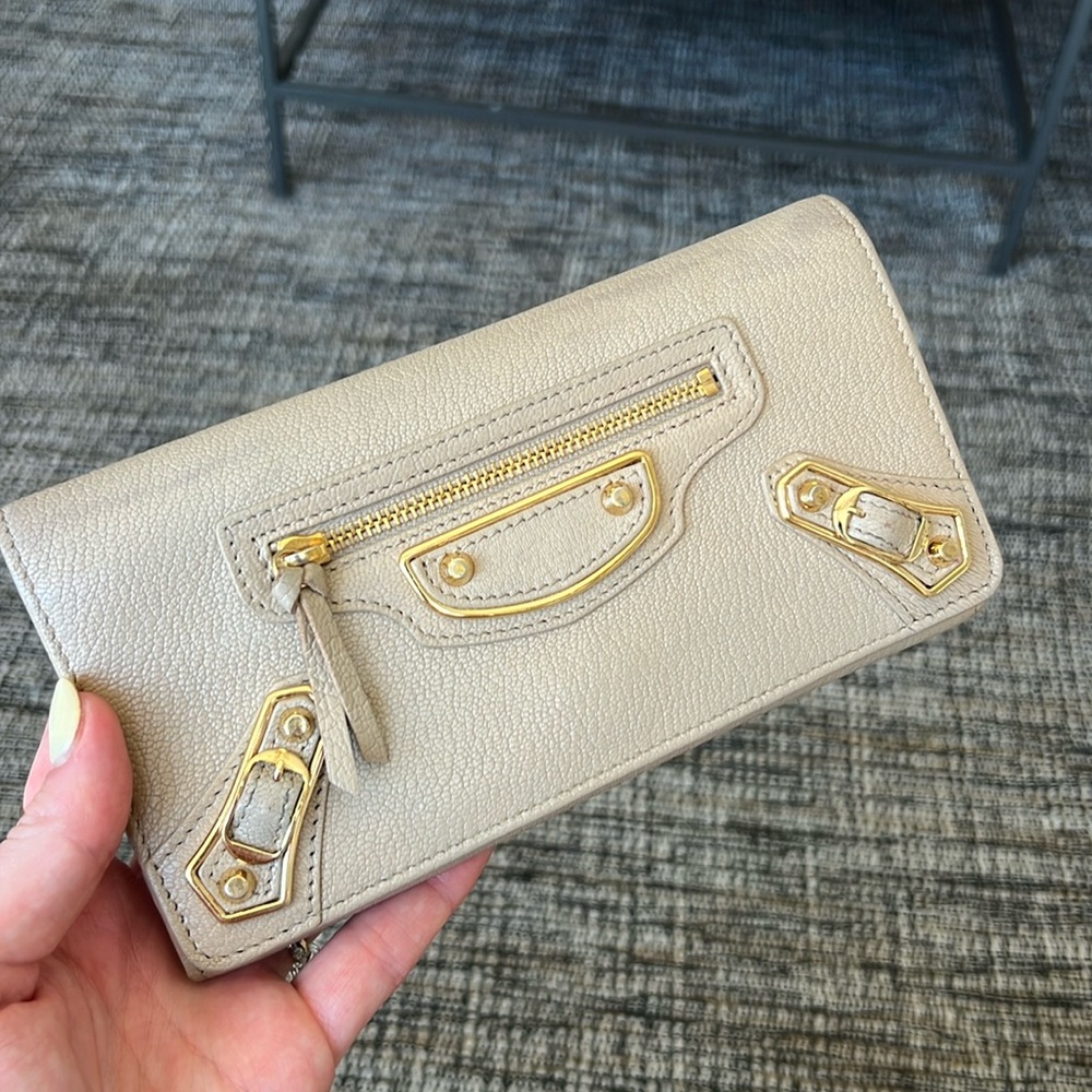 Balenciaga Le City Long Wallet In Taupe - Gem